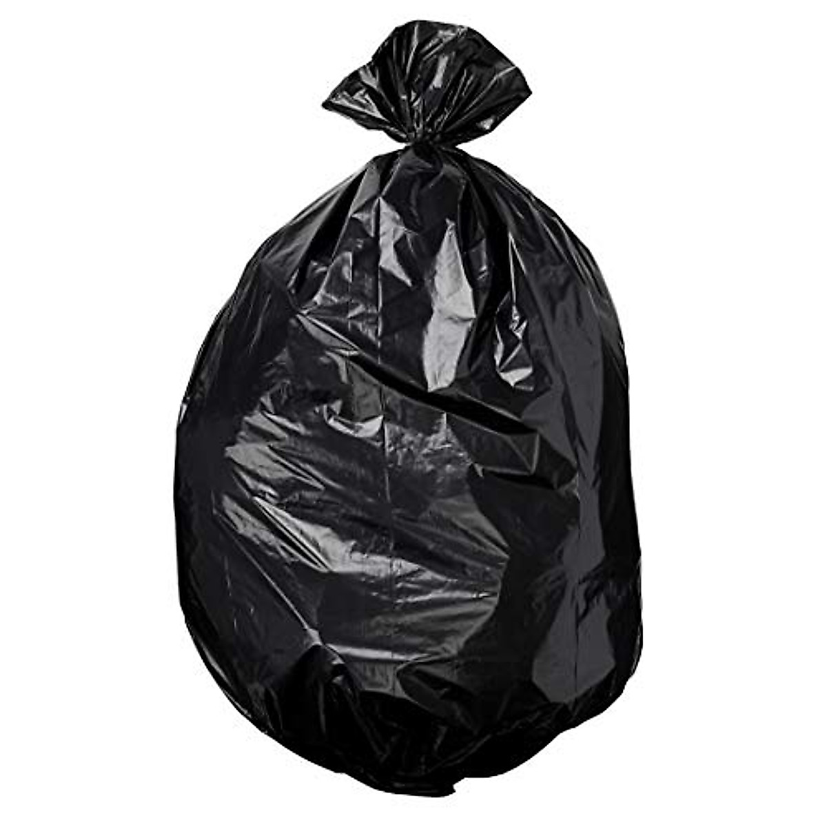 AmazonCommercial 40-45 Gallon Trash Bags 38" x 46" - 1.5 MIL Black Commercial Garbage Bags, Compatible with Rubbermaid Brute - 100 Count
