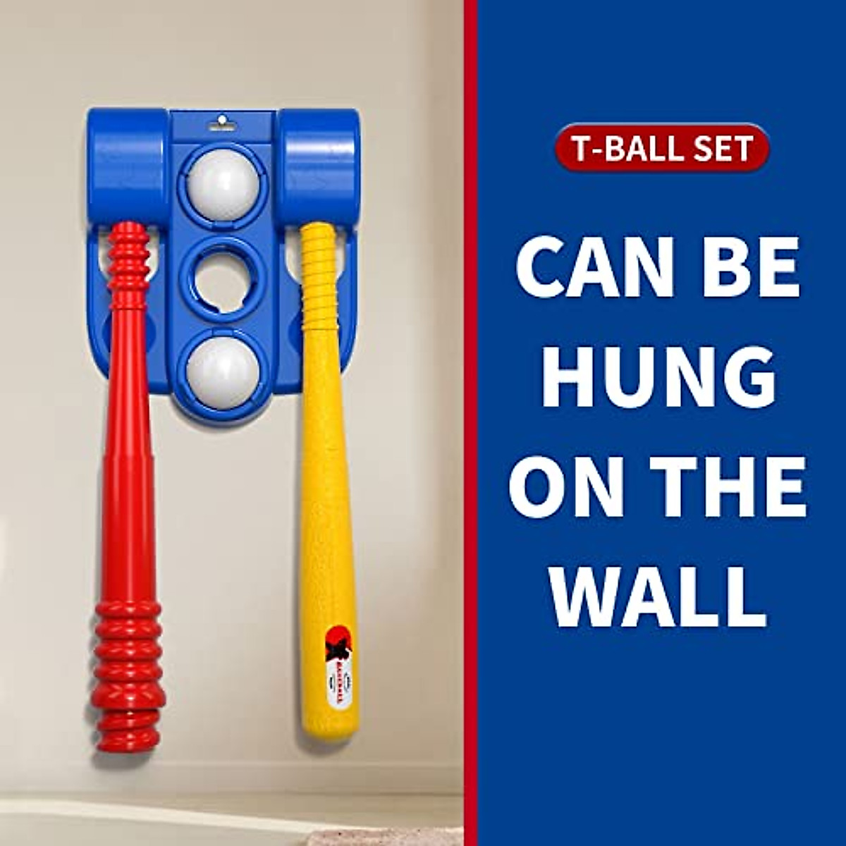 Bennol T Ball Set Toys For Kids 3-5 5-8, Kids Baseball Tee For Boys Toddlers Includes 6 Balls, Auto Ball Launcher, Outdoor Outside Sports Tee Ball Set Toys Gifts For 3 4 5 6 Year Old Boys Toddler Kids