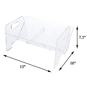 Sparkle Race Acrylic Shelf Small Bookcase, Clear Acrylic Desk Organizers and Accessories Mini Bookshelf for Home Office, CD, Book & Magazine Rack Acrylic Bookshelf Desktop Storage Book Organizer