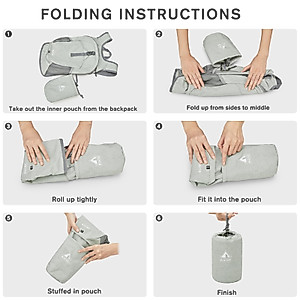 G4Free 12L Hiking Backpack, Lightweight Small Hiking Daypack for Outdoor Travel Mini Foldable Shoulder Bag