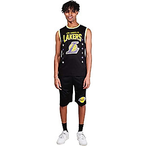Ultra Game NBA Los Angeles Lakers Mens Jersey Sleeveless Muscle T-Shirt, Black, Small