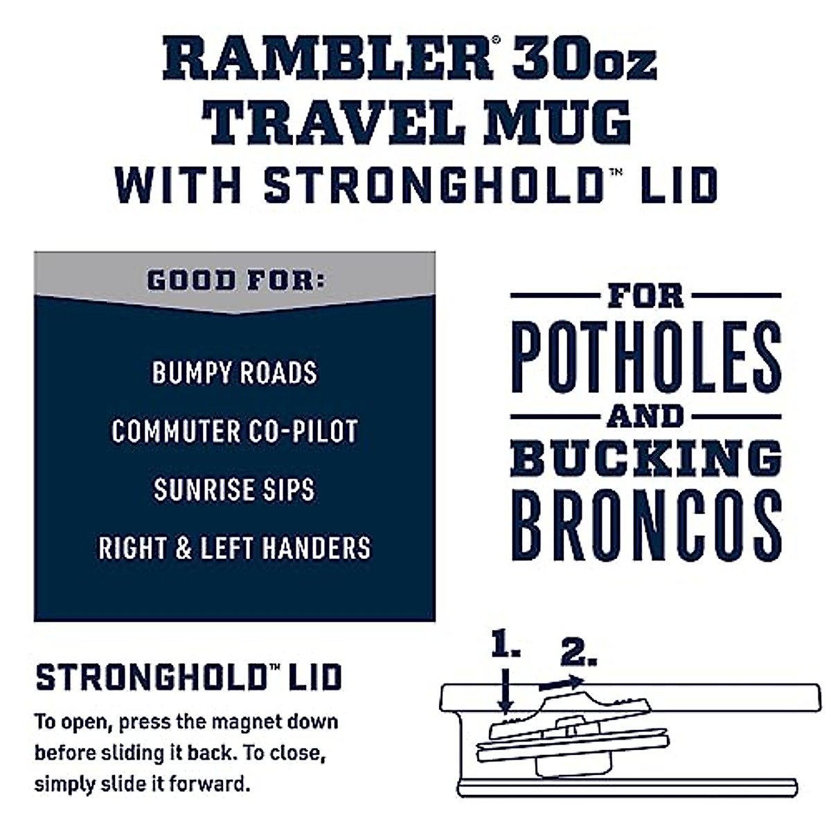 YETI Rambler 30 oz Travel Mug, Stainless Steel, Vacuum Insulated with Stronghold Lid, Cosmic Lilac