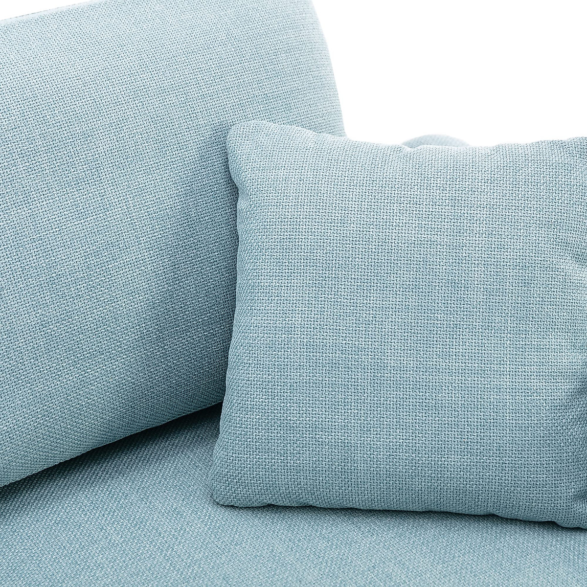 GODAFA Couch Modern U-Shaped Convertible Sectional Accent Sofa Upholstered in Polyester for Living Room,Light Blue