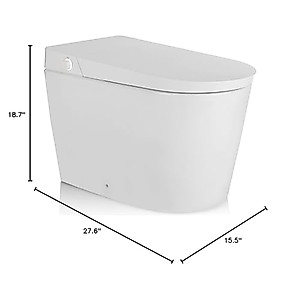 ALPHA BIDET UXT Pearl Bidet Toilet Combination | 1.28GPF Smart Toilet w/Next Gen Bidet | ADA Chair Height | Automatic Lid and Seat | Automatic Flushing | Endless Warm Water | 3 Year Warranty
