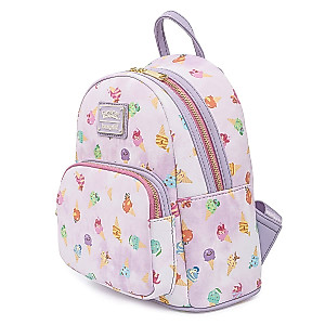 Loungefly Pokemon Ice Cream Acid Wash Denim Womens Double Strap Shoulder Bag Purse
