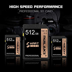 512GB SD Card Memory Card High Speed Security Digital Flash Memory Card Class 10 for Camera,Photographers,Vloggers