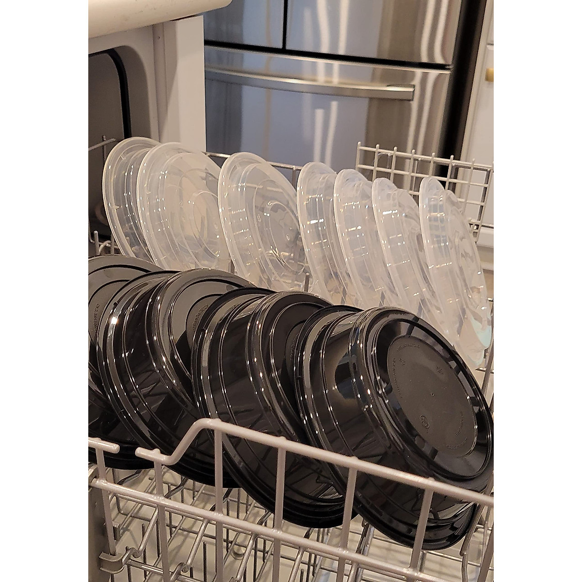 DHG PROFESSIONAL 48 oz Round Food Containers Meal Prep Microwavable Reusable Plastic BPA Free Big Size Lunch box 50 Sets