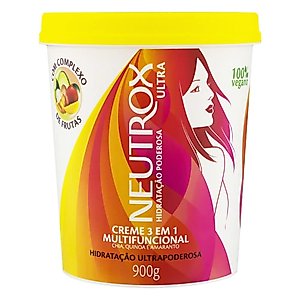 NEUTROX 3 in 1 Multifunctional Cream 100% Vegano (conditioner, treatment mask and styling cream) - Quinoa, Chia, Amaranth (900g) from Brazil.
