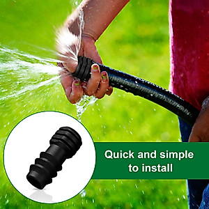 La Farah 1/2 inch Drip Irrigation Fittings, Barbed End Plug Connector Fit 1/2" Irrigation Tubing (0.52" ID x 0.65" OD), End Cap Plastic Plug Nuts - Pack of 10