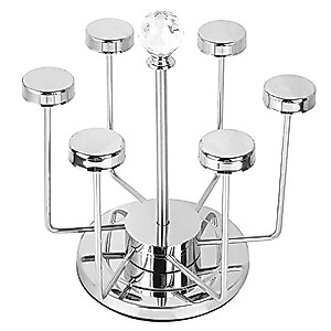 Kuuleyn Wine Glass Holder,Wine Glass Drying Rack,Stemware Rack Under Cabinet Stainless Steel Hanger Storage Shelf Wine Glass Storage Holder Display Rack Stand
