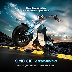 eAhora DOT Approved Emars M1P 2000W 37Mph Electric Motorcycle for Adults, 40 Miles 60V 30ah Lithium Battery, Street Legal Electric Mopeds for Adults for Urban Commuting