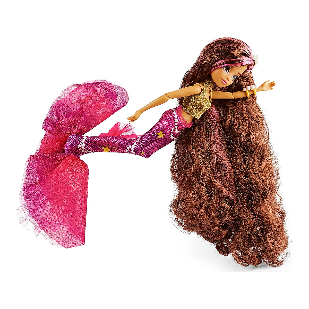 MERMAID HIGH, Searra Deluxe Mermaid Doll & Accessories with Removable Tail, Doll Clothes and Fashion Accessories, Kids Toys for Girls Ages 4 and up