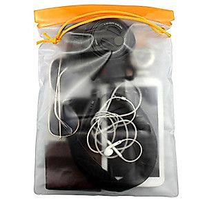 SE Set of 3 Waterproof Plastic Pouches with Hook and Loop Closure - TP126-3