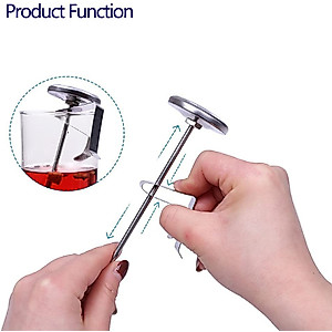 Efengcook Instant Read 1-3/4 Inch Food Thermometer with Clip,Best for The Coffee Drinks,Chocolate Milk Foam (White Dial 1)