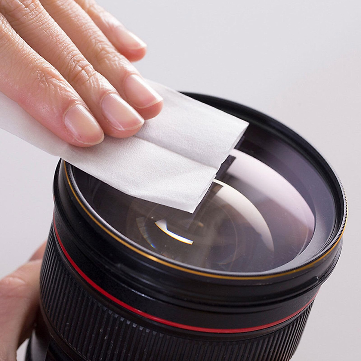 Glasses Wipes 100PCS Lens Photo Lens Cleaning Tissue Paper Dust-Free Cleaning Paper for Camera Lenses Microscopes Computer Screens Glasses Cleaning Wipes