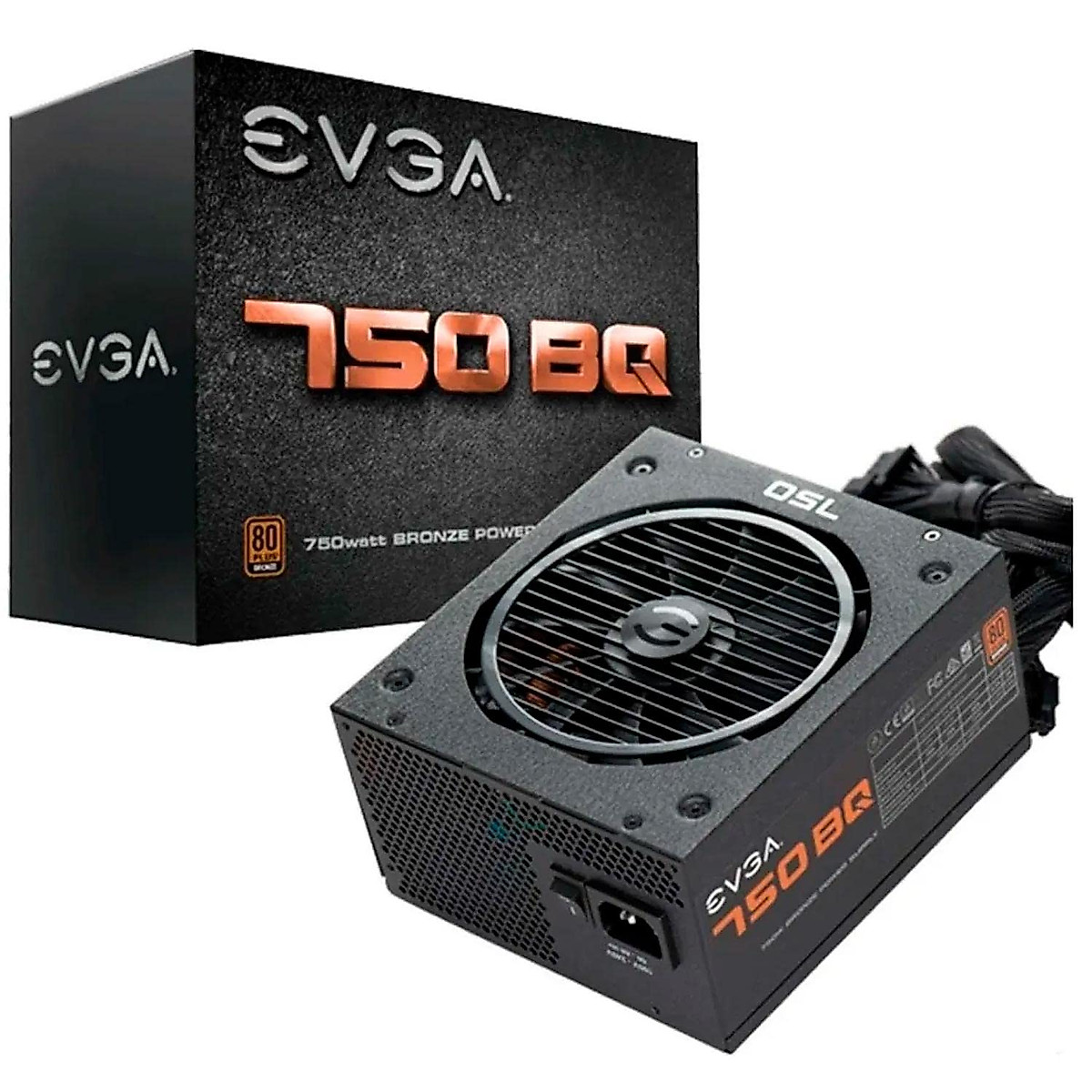 EVGA 750 BQ, 80+ BRONZE 750W, Semi Modular, 5 Year Warranty, Includes FREE Power On Self Tester, Power Supply 110-BQ-0750-V1