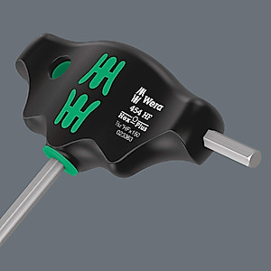 Wera - 5023451001 454/10 HF Set Imperial 1 Screwdriver Set T-Handle Screwdrivers Hex-Plus with Holding Function, Imperial, 10 Pieces