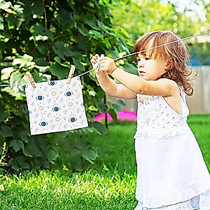 Magic Evil Eye Washcloth 12x12in Set, 2 Pack Absorbent Cotton Towel Square Kitchen Dishes Towels, Soft Cleaning Face Hand Towel Fast Drying