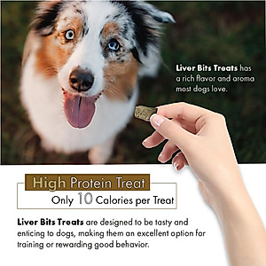 Liver Bits Treats for Dogs - Freeze Dried Training Treats - 100% Natural Raw Beef Liver - High in Protein 4 oz