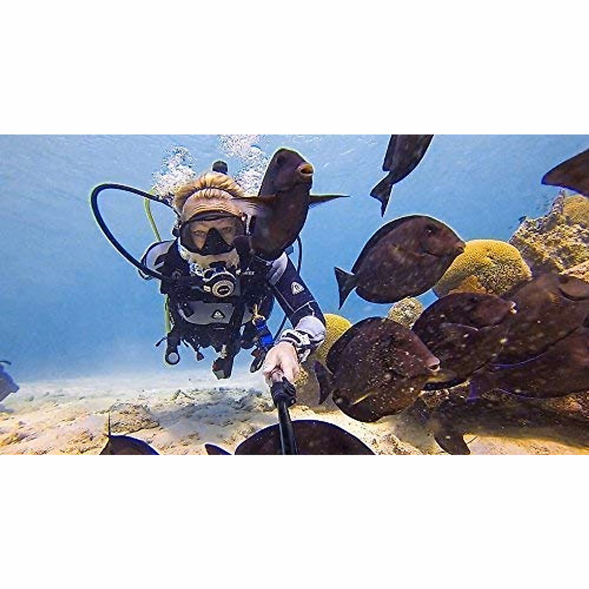 Fugetek 49" Selfie Stick Monopod Professional High End FT-568, For Apple iPhone, Android Samsung, & DLSR Cameras, Aluminum Alloy, Rechargeable Wireless Bluetooth Remote (Black)