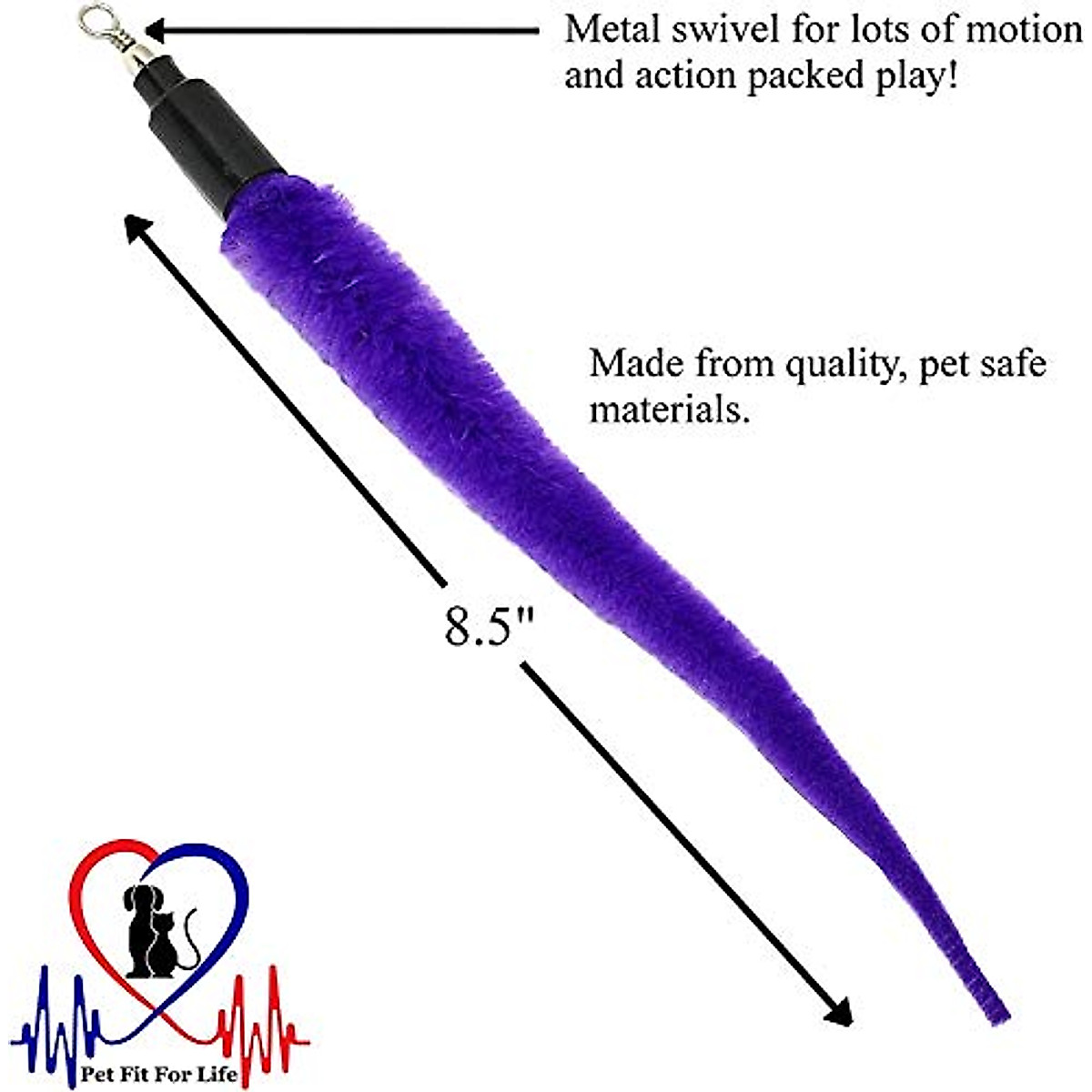 Pet Fit For Life 5 Piece Replacement Pack of Worms for Interactive Cat and Kitten Toy Wands