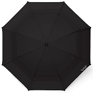 Weatherman Umbrella - Stick Umbrella - Windproof Umbrella Resists Up to 55 MPH Winds (Black)