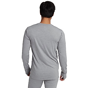 Burton Mens' Lightweight X Base Layer Crewneck Top (US, Alpha, Small, Regular, Regular, Gray Heather)
