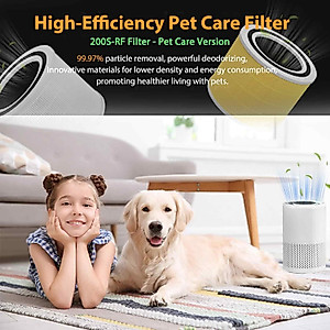 Core 200S Pet Care Replacement Filter Compatible with LEVOIT Core 200S Smart WiFi Air Purifier, 3 stages Ture H13 HEPA Filter, Compare part# Core 200S-RF,2 Pack