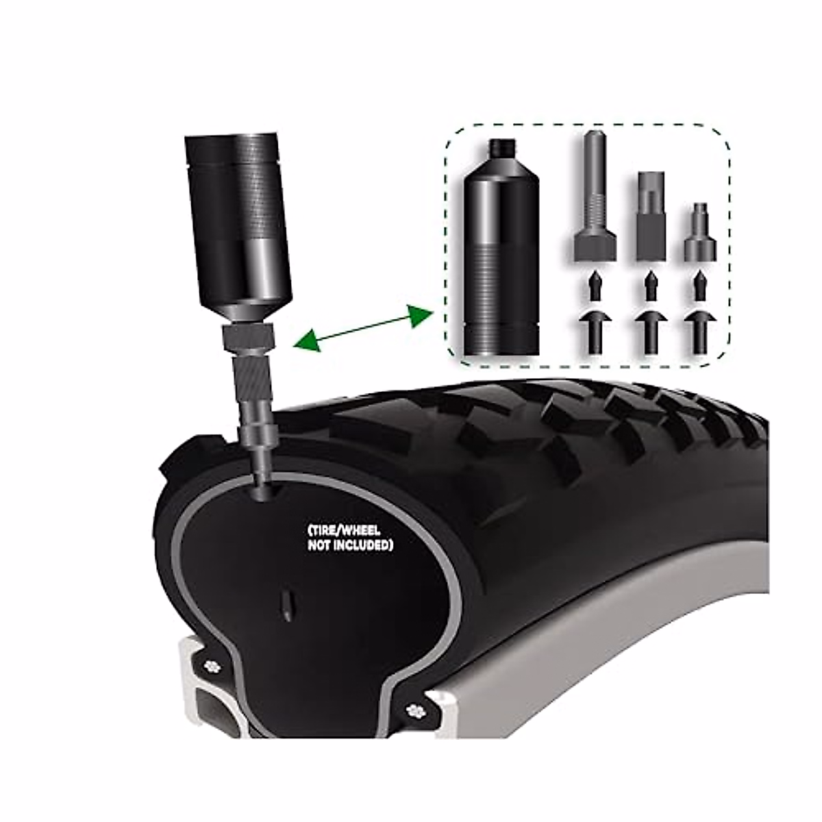 Stop & Go 200 Mini Pocket Plugger Tubeless Tire Repair for Bicycles and e-Bikes Works on BMX, XC, Mountain, Road, and Gravel