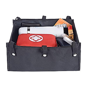 AROUY Walker Bag Under Seat for Four Wheel Rollator, Rollator Bag Tote Organizer Pouch Storage to Walkers for Senoirs, Walker Accessories (Black, M)