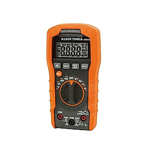 Klein Tools MM400 Multimeter, Digital Auto Ranging, AC/DC Voltage, Current, Capacitance, Frequency, Duty-Cycle, Diode, Continuity, Temp 600V,Orange