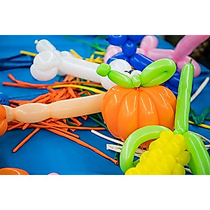 Treasures Gifted Long White Balloons - Animal Balloons - White 260 Balloons - White Long Balloons For Balloon Animals, 260q Balloons - Long White Balloon Animal Kit - 100 Pack Long Skinny Balloons