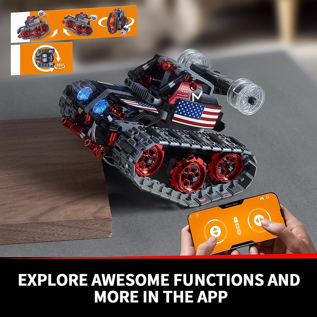 Sillbird Technic 4in1 Remote APP Controlled Robot Building Kit, Educational STEM Toys Coding Robotic Set Science Programmable Stunt Racer Creative Gifts for Boys Girls Ages 6+, New 2024 (560 Pieces)