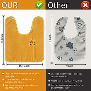 RAXIFU 3 Packed Baby Bibs for Girls or Boys, Toddler Bibs for 2-4 Years Kids eating, the Size 16 "x20 ” Waterproof Baby Feeding Bibs Gift Box Packaging (blue yellow grey)