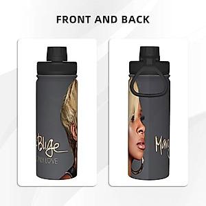 HIKTIEK Mary J Musics Blige Stainless Steel Insulated Tumbler Sports Water Bottle Hot and Cold Travel Cup 18oz