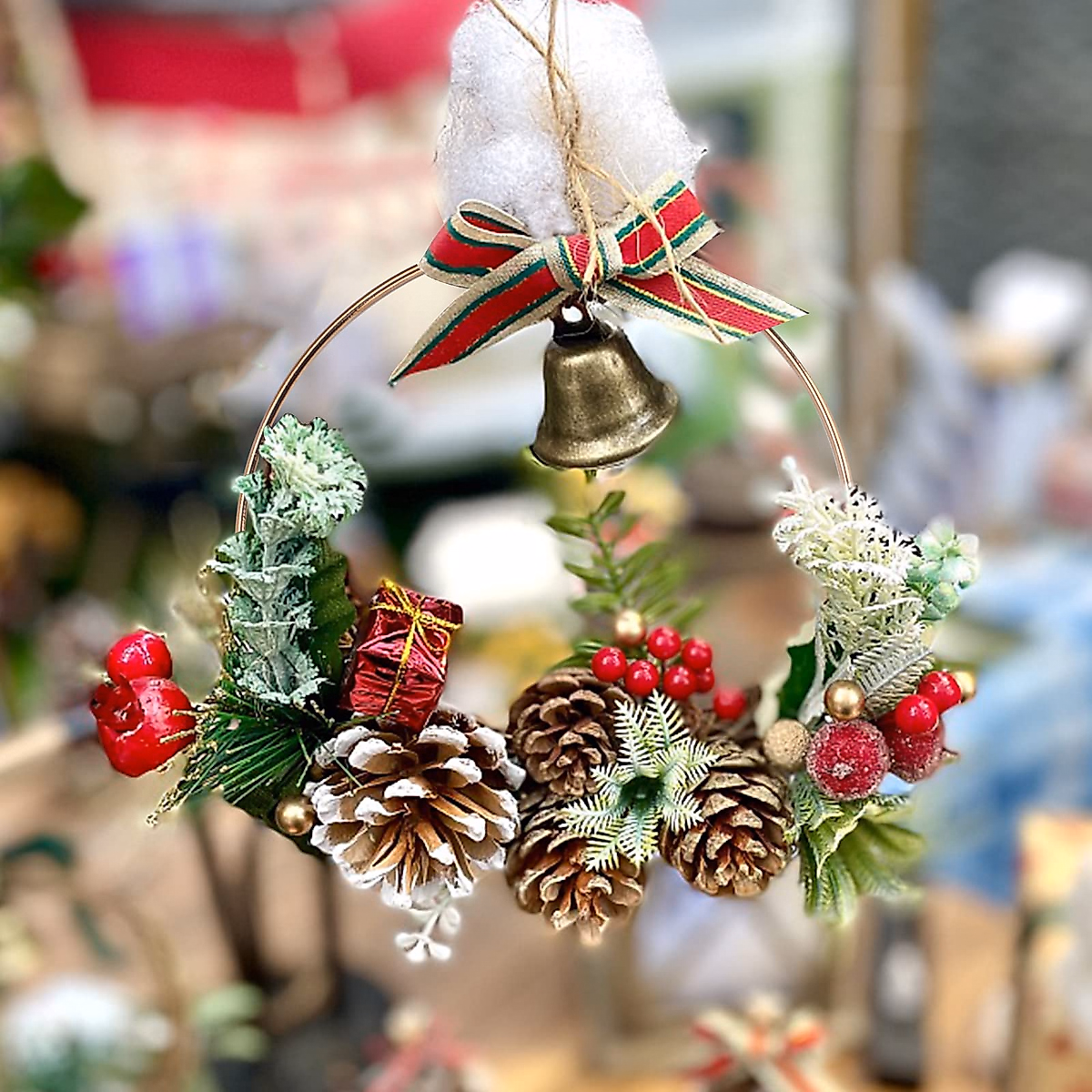 BigOtters Dream Catcher Rings, 10PCS Wreath Macrame Rings Gold Metal Floral Hoops for Making Wedding Wreath Decor Wall Hanging Crafts, 5 Sizes