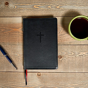 KJV Everyday Study Bible, Black LeatherTouch, Black Letter, Pure Cambridge Text, Study Notes and Comentary, Illustrations, Aricles, Charts, Easy-to-Carry, Easy-to-Read Bible MCM Type