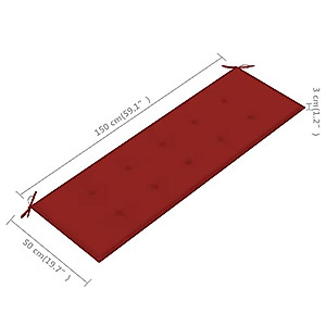 imasay Garden Bench Cushion Red 59.1"x19.7"x1.2"