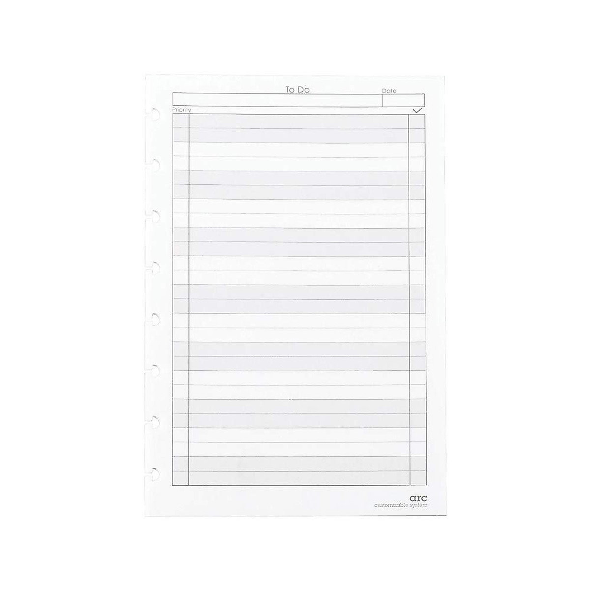 Staples? Arc "to-Do" Notebook Filler Paper, Junior-Sized, White, 50 Sheets