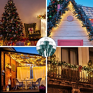 VIHOSE 600 Pcs Christmas Led 5mm Mini Light Bulbs String Light Replacement Bulbs Christmas Light Bulbs Indoor Outdoor Wide Angle Wire Light with Green Base for Xmas Tree Garden Decor (Warm White Bulb)