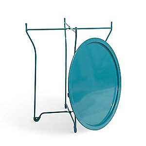 Atlantic urbSPACE Metal Side Table - Stylish Folding Tray Table, Sturdy Steel Construction with Wear-Resistant Powder Coating, PN in Capri Breeze