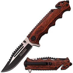Tac Force G'Store Vintage Wooden Handle Pocket Hunting Tactical Hunting Handy Knife (Original)
