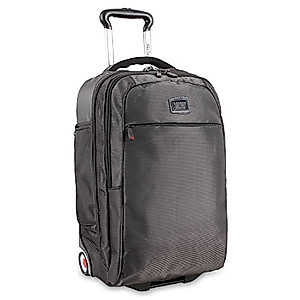 J World New York Bay Business Rolling Backpack, Black, One Size