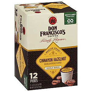 Don Francisco's Hazelnut Flavored K-Cup, Cinnamon, 12 Count