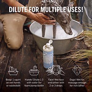 Dr. Bronner's Pure Castile Liquid Soap - Made with Regenerative Organic Certified Oils - 18-in-1 Uses for Face, Body, Hand Gentle on Baby & Sensitive Skin Body Wash Unscented,32oz