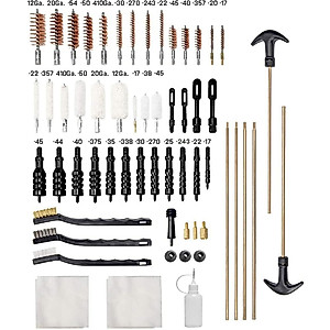 Gun Cleaning Kit Universal Supplies for Hunting Rifle Handgun Shot Gun Cleaning Kit for All Guns with Case