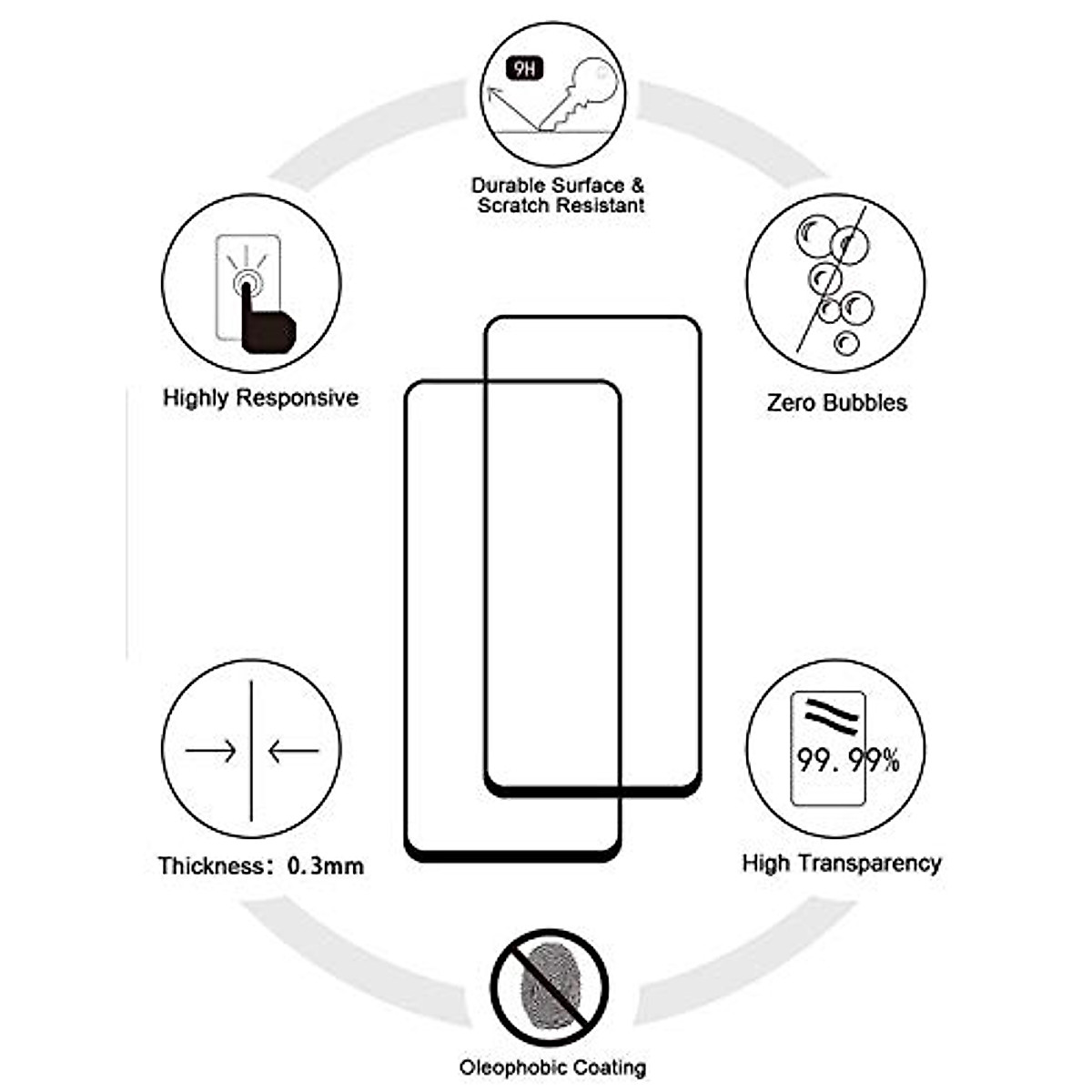 EasyLifeGo for Xiaomi Redmi Note 9S / Redmi Note 9 Pro/Note 9 Pro Max Kickstand Case with Tempered Glass Screen Protector [2 Pieces], Heavy Duty Armor Dual Layer Anti-Scratch Case Cover, Red