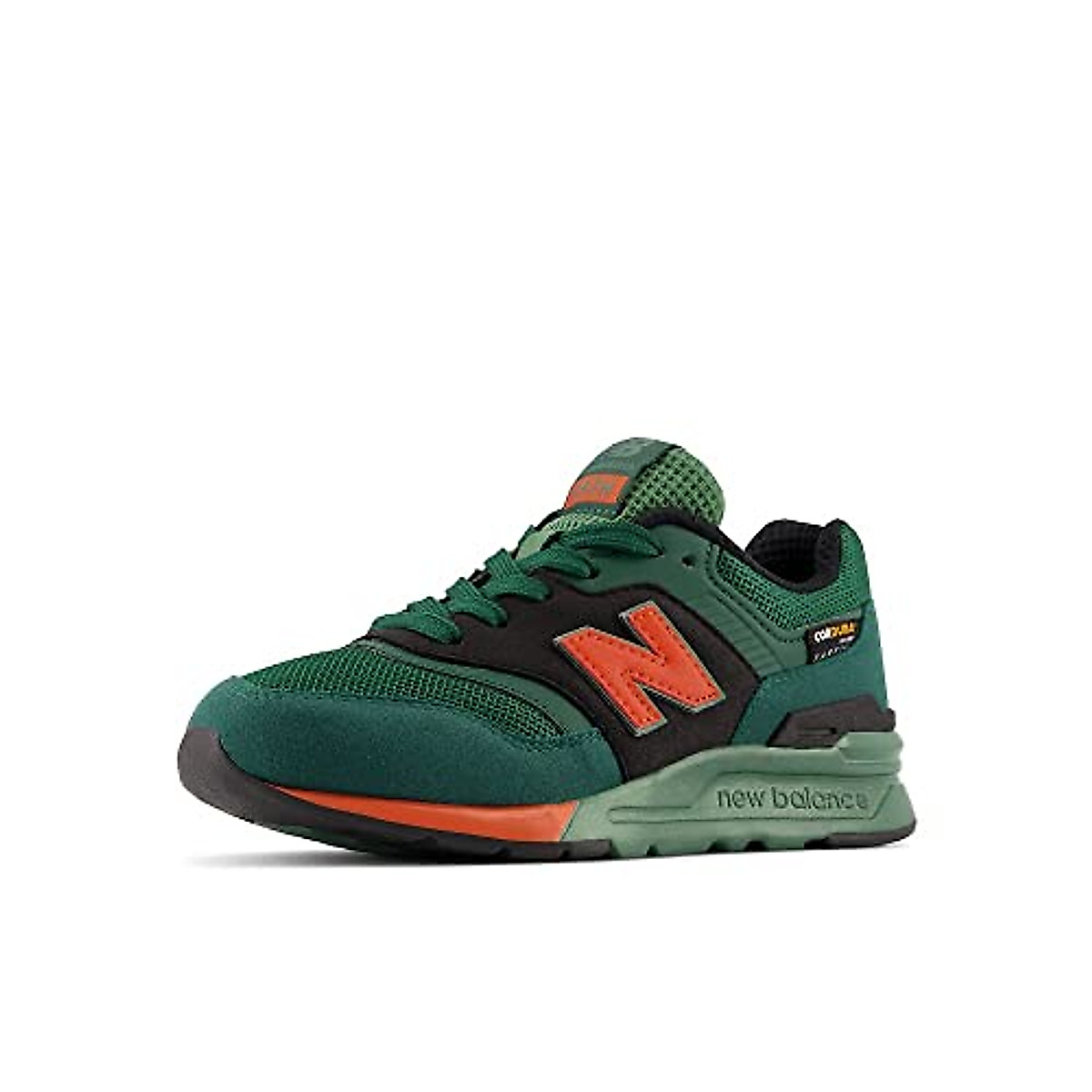 New Balance Baby Girls Kids 997H Bungee Lace Sneaker, Nightwatch Green/Jade, 4 Wide Infant