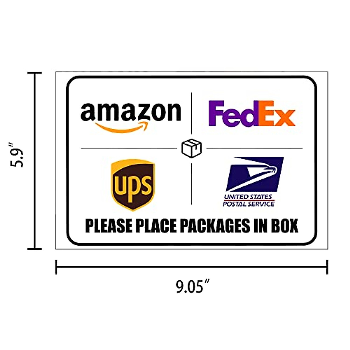 Package Delivery Sign - 2 Pack 6" x 9" Delivery Instructions Sign Stickers, Apply to Outdoor Delivery Signs for Amazon FedEx UPS USPS