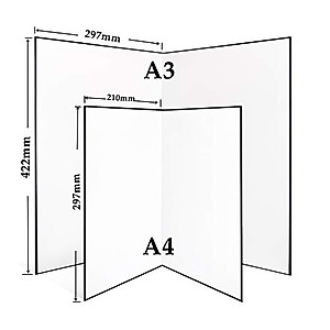 (2 Pcs) Light Reflector 3 in 1 Photography Reflector Cardboard, A4 (12x8 Inch) Size Folding Light Diffuser Board for Still Life, Product and Food Photo Shooting - Black, Silver and White, 2 Pack